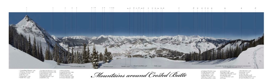 A panoramic view of Crested Butte